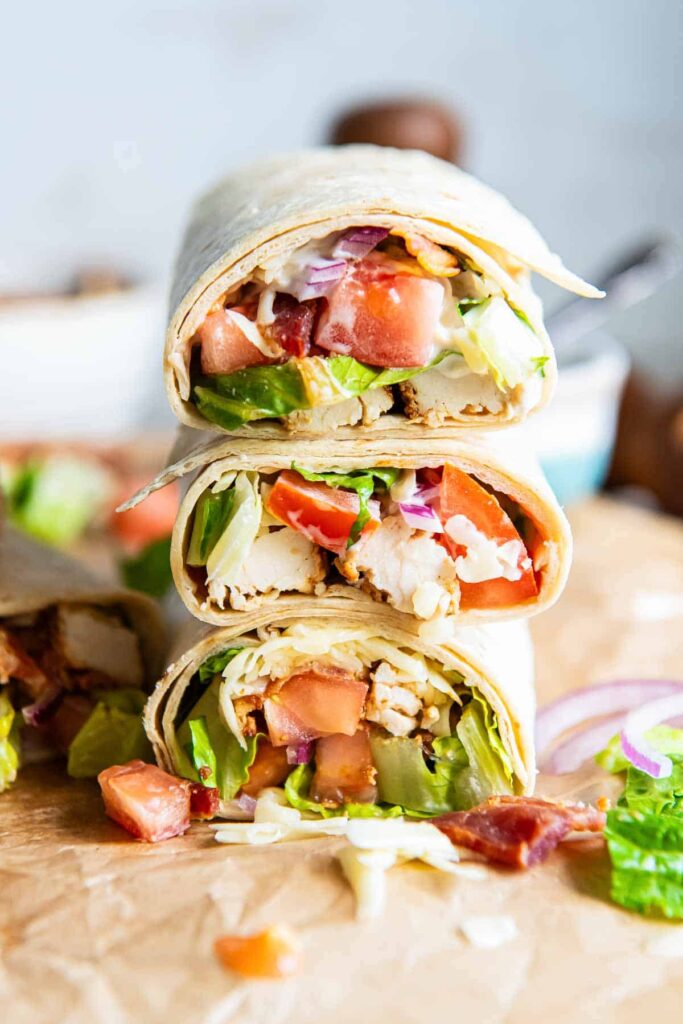 AVOCADO BACON RANCH CHICKEN WRAP - Power Fit Meals